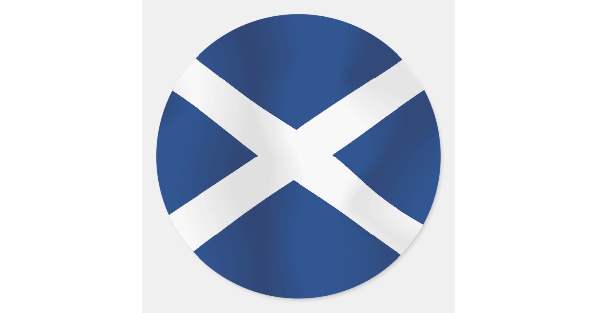 Flag of Scotland Classic Round Sticker | Zazzle