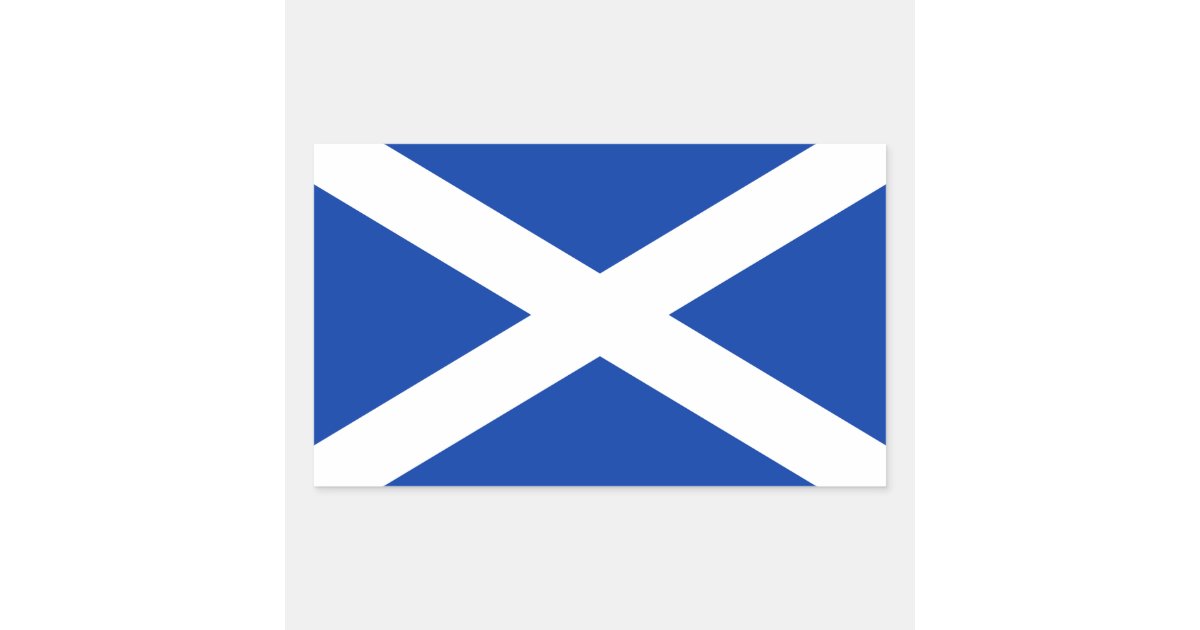 Flag of Scotland Saltire - High Quality Image Rectangular Sticker | Zazzle