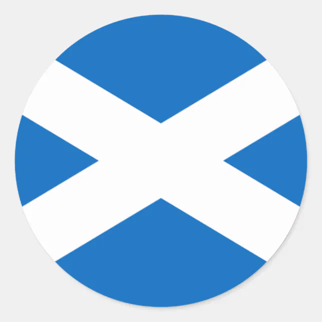 Flag of Scotland - Scottish Flag Classic Round Sticker | Zazzle