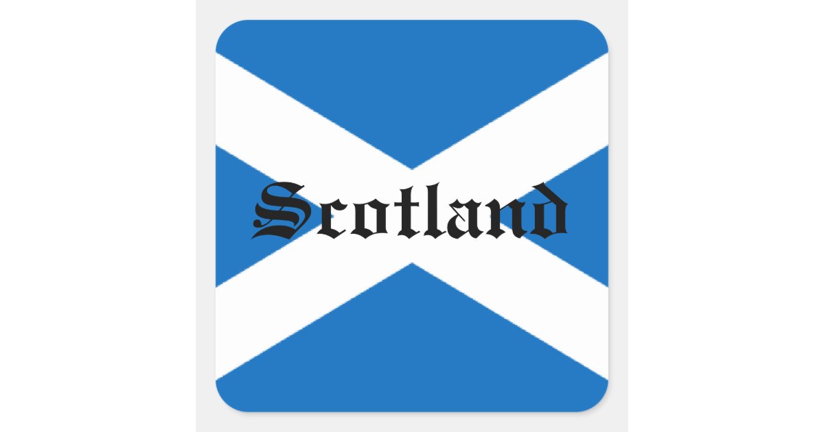 Flag of Scotland Square Sticker | Zazzle