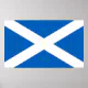 Flag of Scotland, the Saltire flag, Andrew's Cross Poster | Zazzle