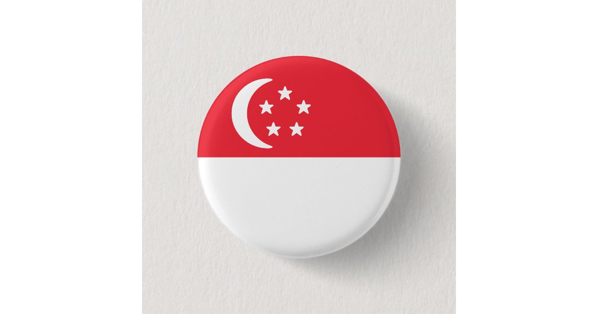 Flag of Singapore Button | Zazzle