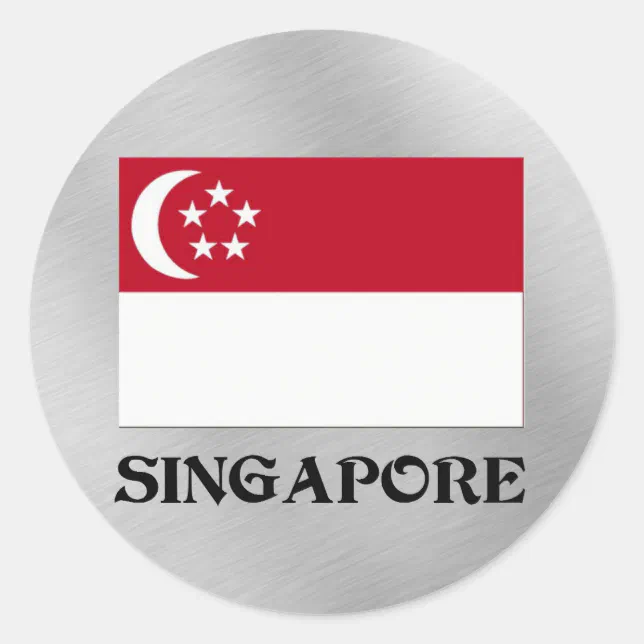 Flag of Singapore Classic Round Sticker | Zazzle
