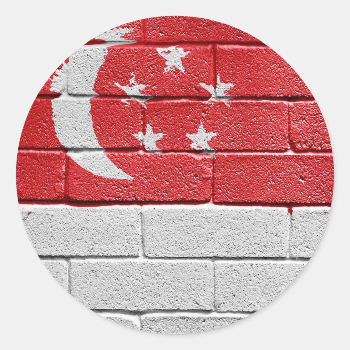 Flag of Singapore Classic Round Sticker | Zazzle.com