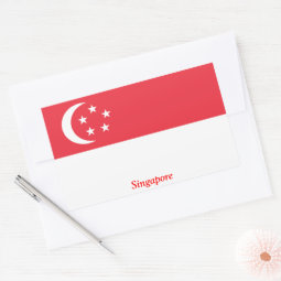 Flag of Singapore Rectangular Sticker | Zazzle