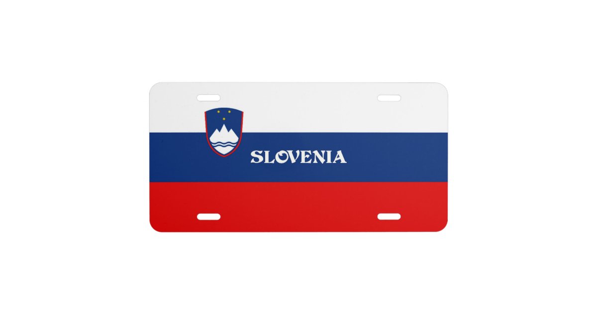 Flag of Slovenia License Plate | Zazzle