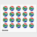 Flag of South Africa Classic Round Sticker | Zazzle