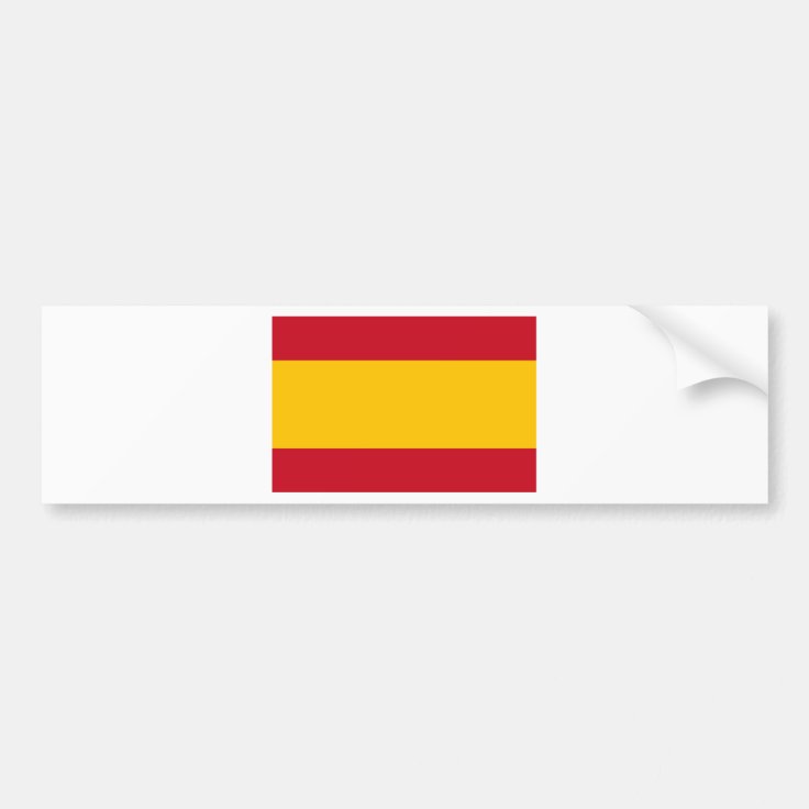 Flag of Spain, Bandera de España, Bandera Española Bumper Sticker | Zazzle