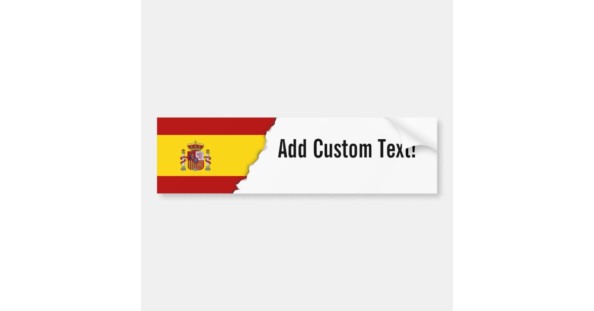 Flag of Spain Bumper Sticker | Zazzle