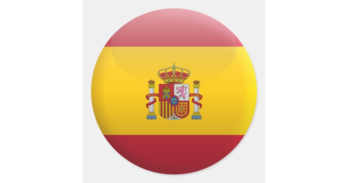 Flag of Spain Classic Round Sticker | Zazzle