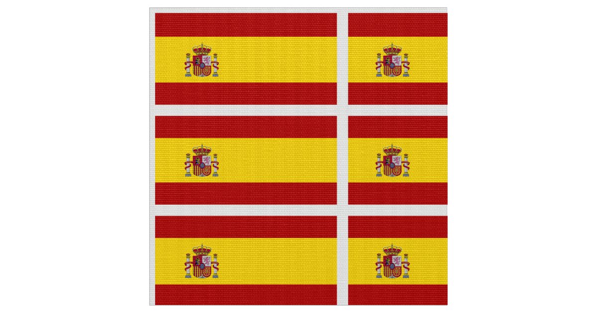 Flag of Spain Fabric | Zazzle