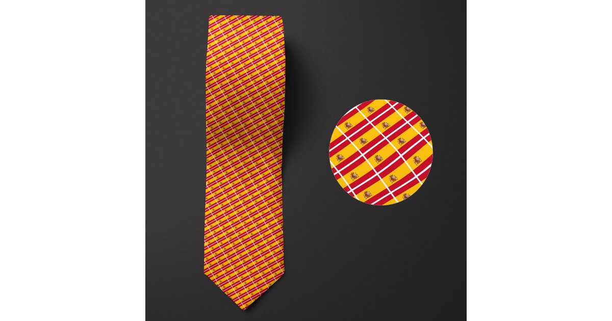 Flag of Spain Pattern Neck Tie | Zazzle
