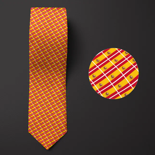Flag of Spain Pattern Neck Tie | Zazzle