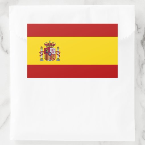 Flag of Spain Rectangular Sticker | Zazzle