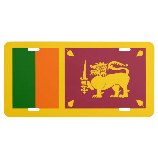 Flag of Sri Lanka License Plate | Zazzle