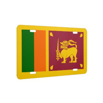 Flag of Sri Lanka License Plate | Zazzle