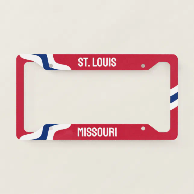 Flag of St. Louis, Missouri License Plate Frame | Zazzle