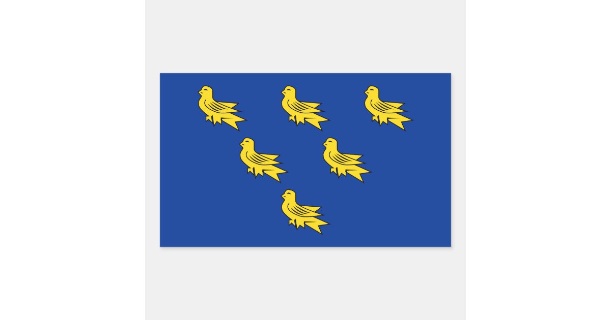 Flag of Sussex Rectangular Sticker | Zazzle