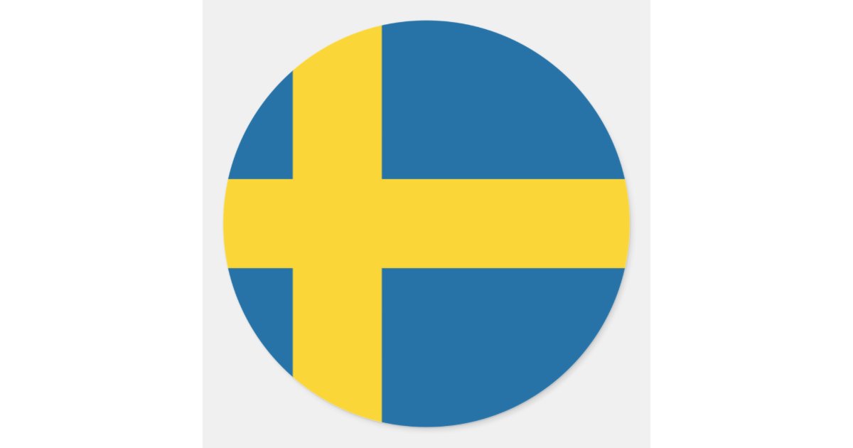 Flag of Sweden Classic Round Sticker | Zazzle