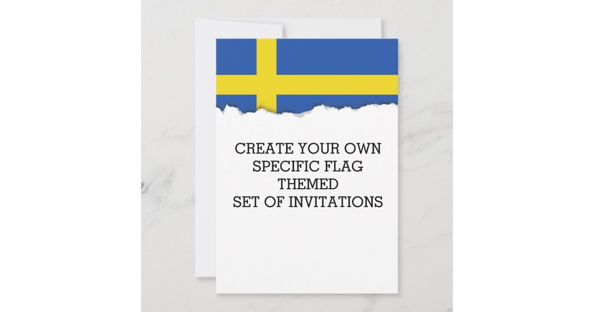 Flag of Sweden Invitation | Zazzle
