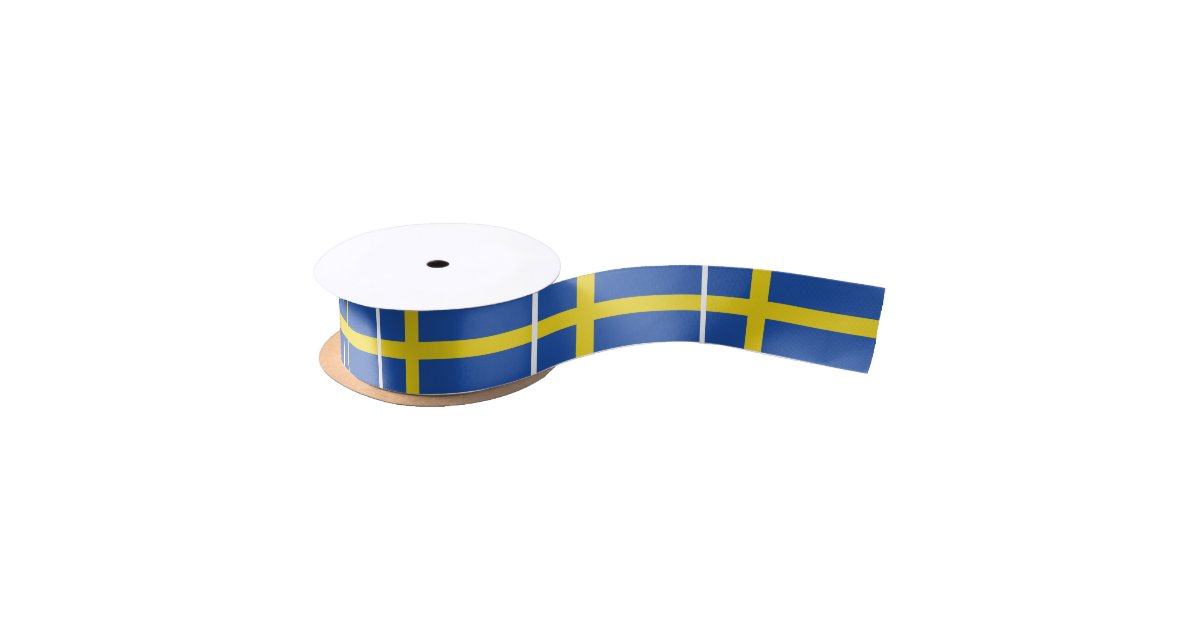 Flag of Sweden Satin Ribbon | Zazzle