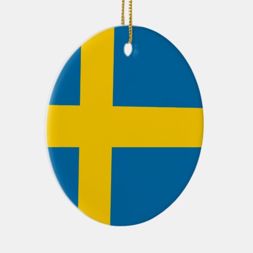 Flag of Sweden - Sveriges flagga - Swedish Flag Ceramic Ornament | Zazzle