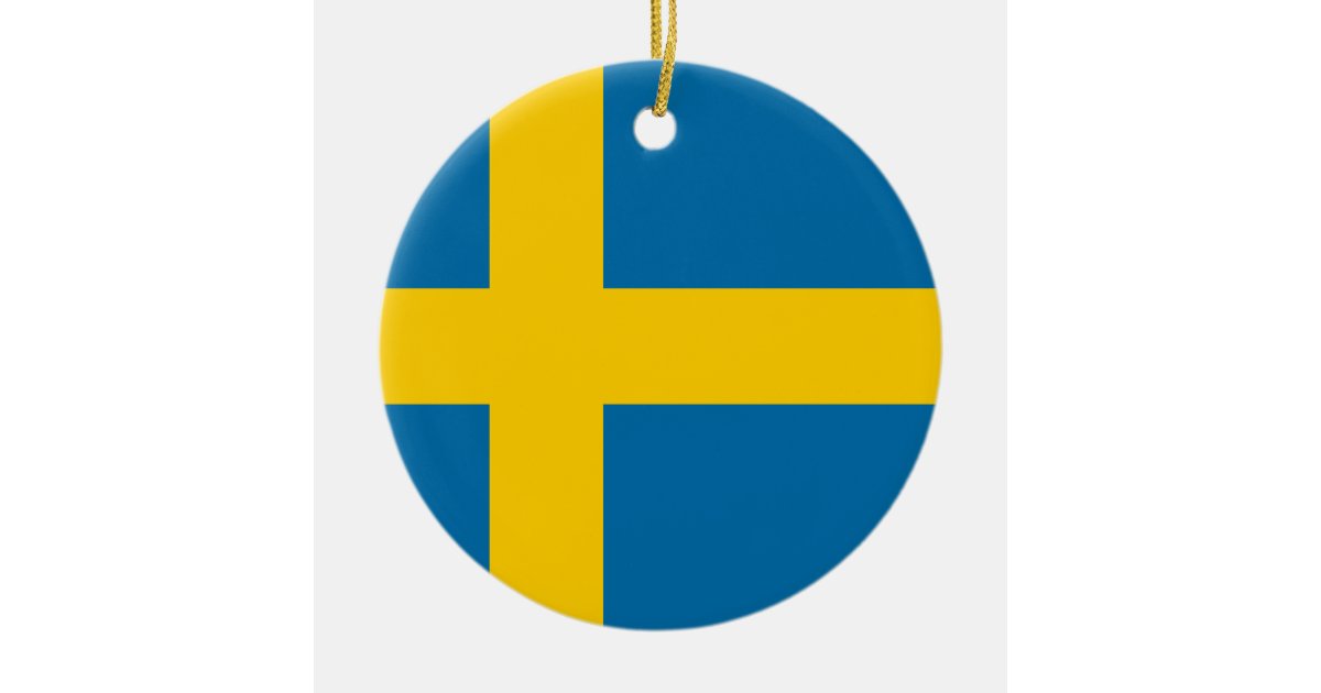 Flag of Sweden - Sveriges flagga - Swedish Flag Ceramic Ornament | Zazzle
