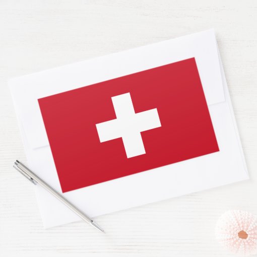 Flag of Switzerland Rectangular Sticker | Zazzle