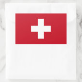 Flag of Switzerland Rectangular Sticker | Zazzle
