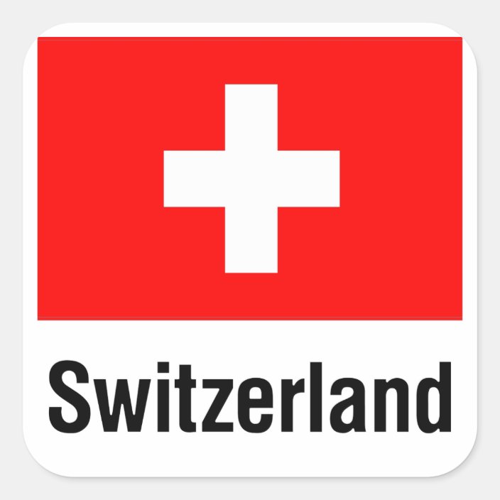 FLAG of SWITZERLAND Square Sticker | Zazzle.com