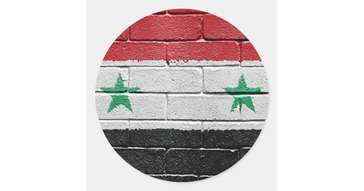 Flag Of Syria Classic Round Sticker Zazzle