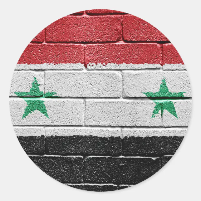 Flag of Syria Classic Round Sticker | Zazzle
