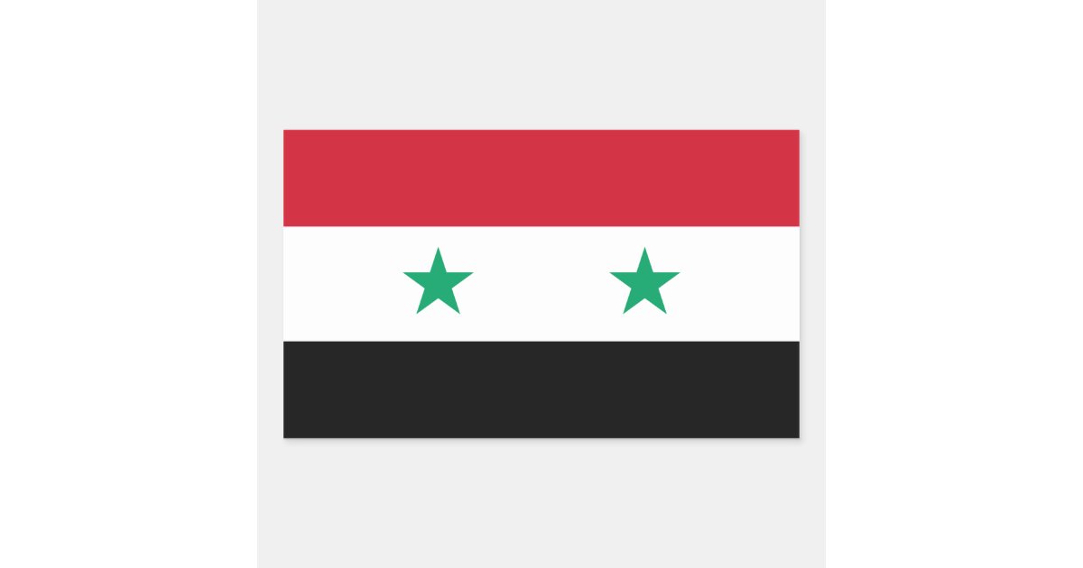 Flag of Syria Rectangular Sticker | Zazzle