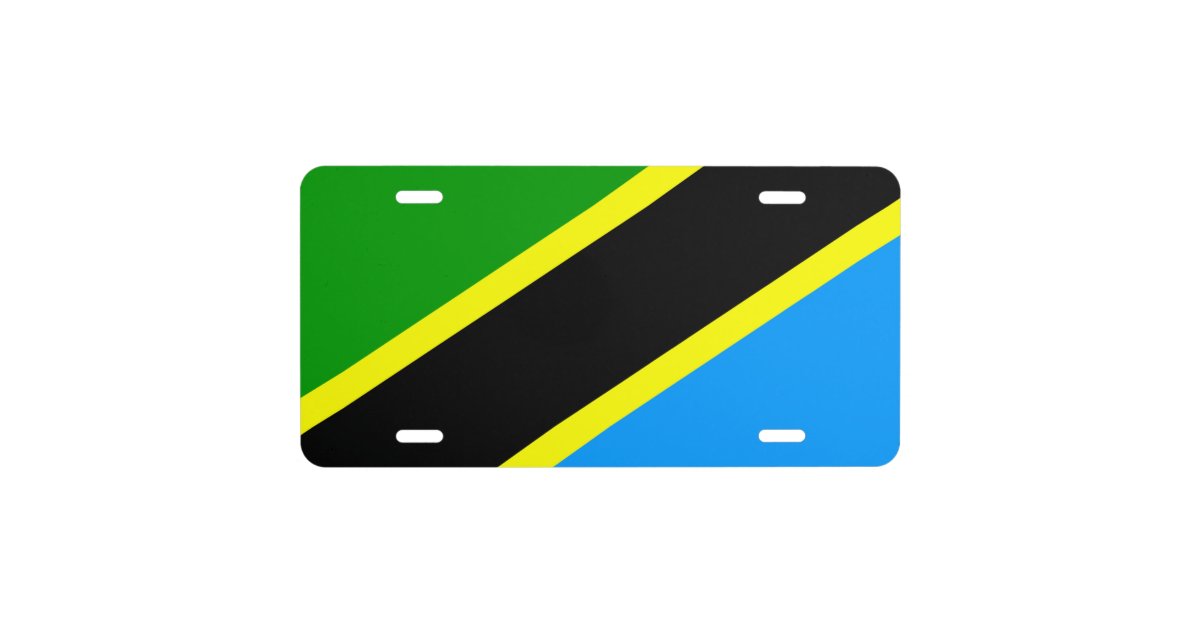 Flag of Tanzania License Plate | Zazzle