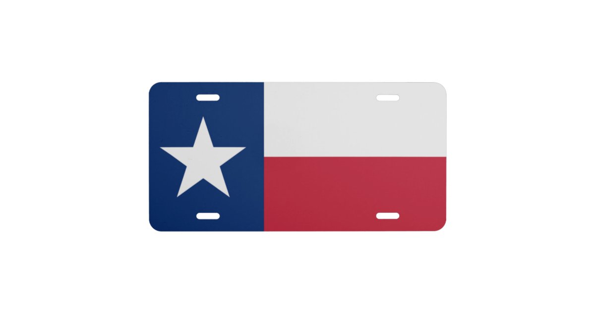 Flag of Texas License Plate | Zazzle