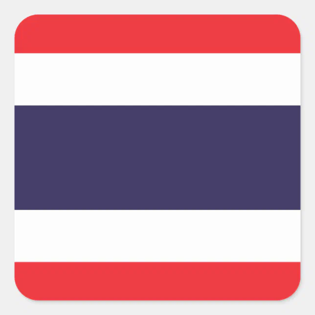 Flag of Thailand Square Sticker | Zazzle