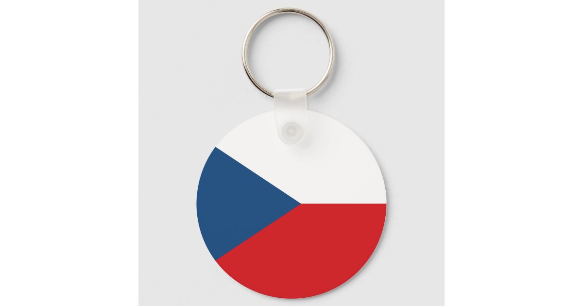 Flag of the Czech Republic Keychain | Zazzle