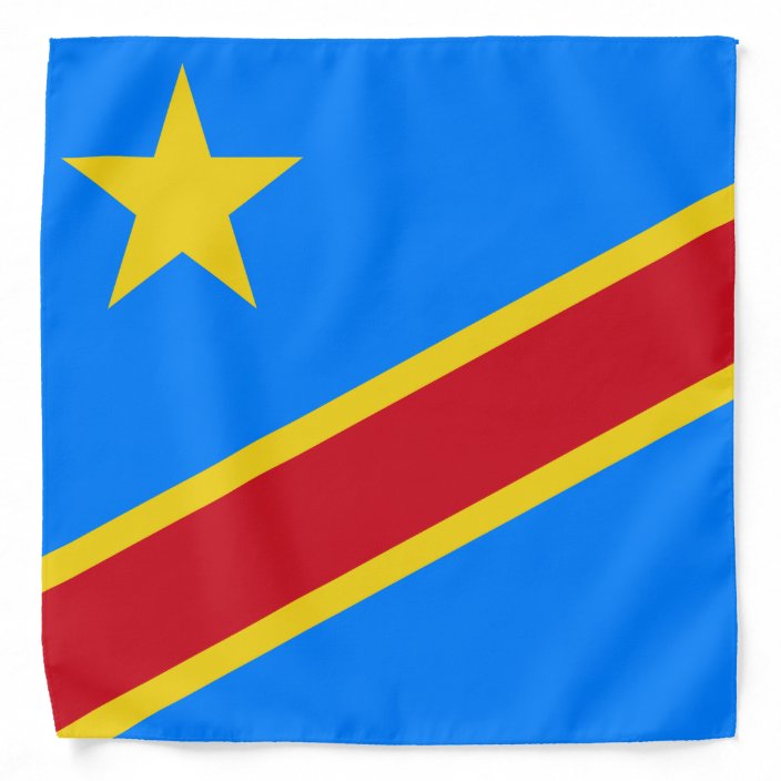 Flag of the DRC (Democratic Republic of the Congo) Bandana | Zazzle.com