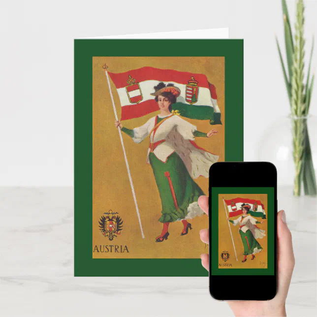 Flag of the Dual Monarchy (Austria-Hungary) Card | Zazzle