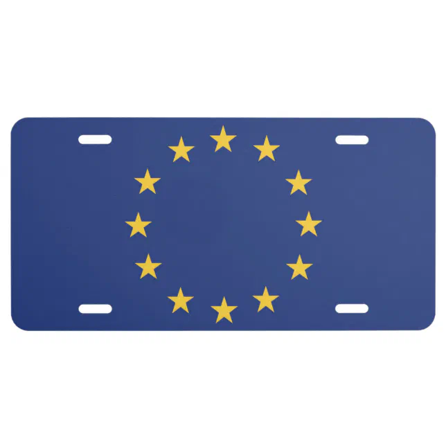 Flag of the European Union License Plate | Zazzle