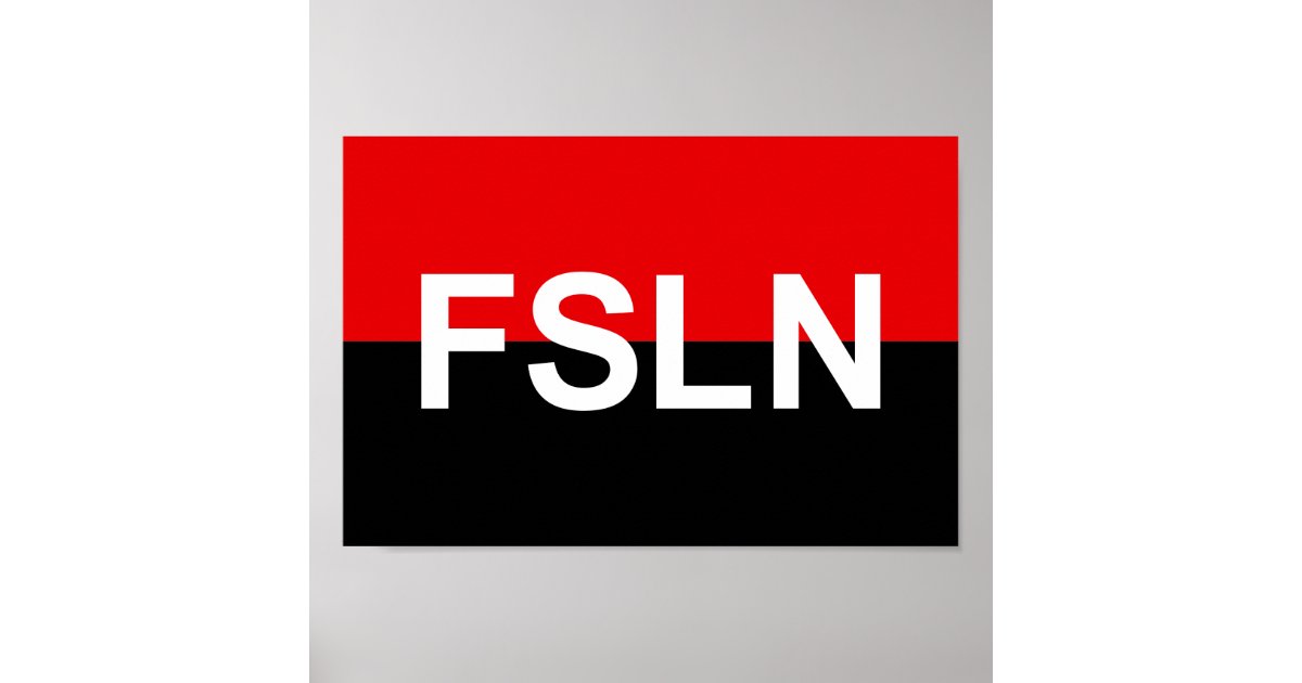 Flag of the FSLN Poster | Zazzle