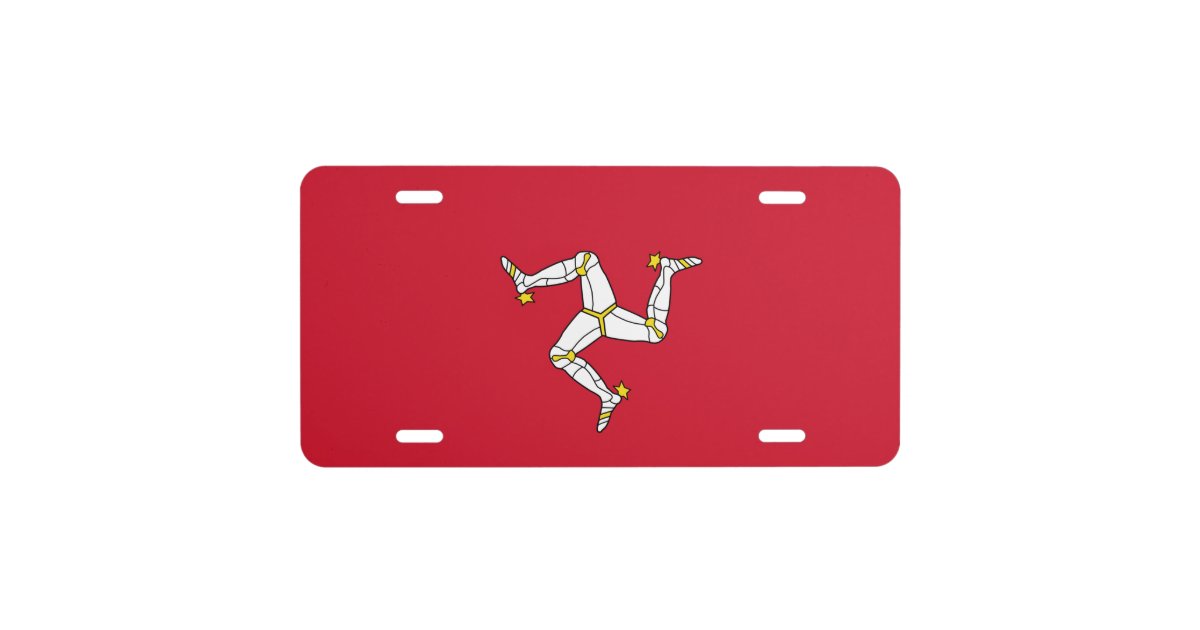 Flag of the Isle of Man License Plate | Zazzle
