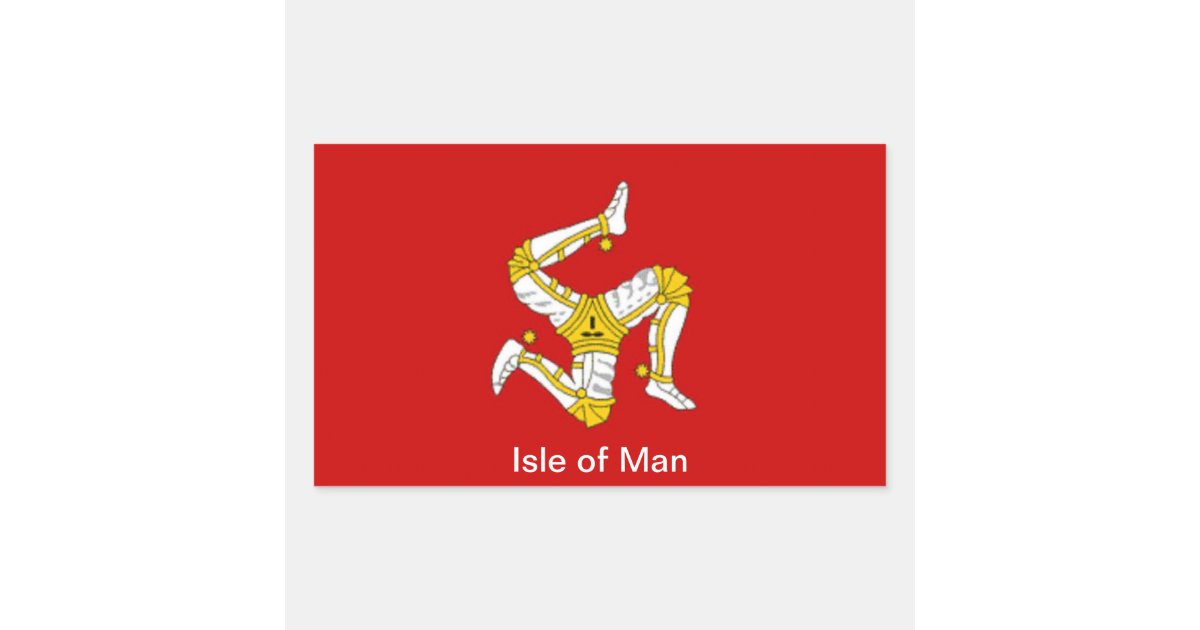 Flag of the Isle of Man Rectangular Sticker | Zazzle