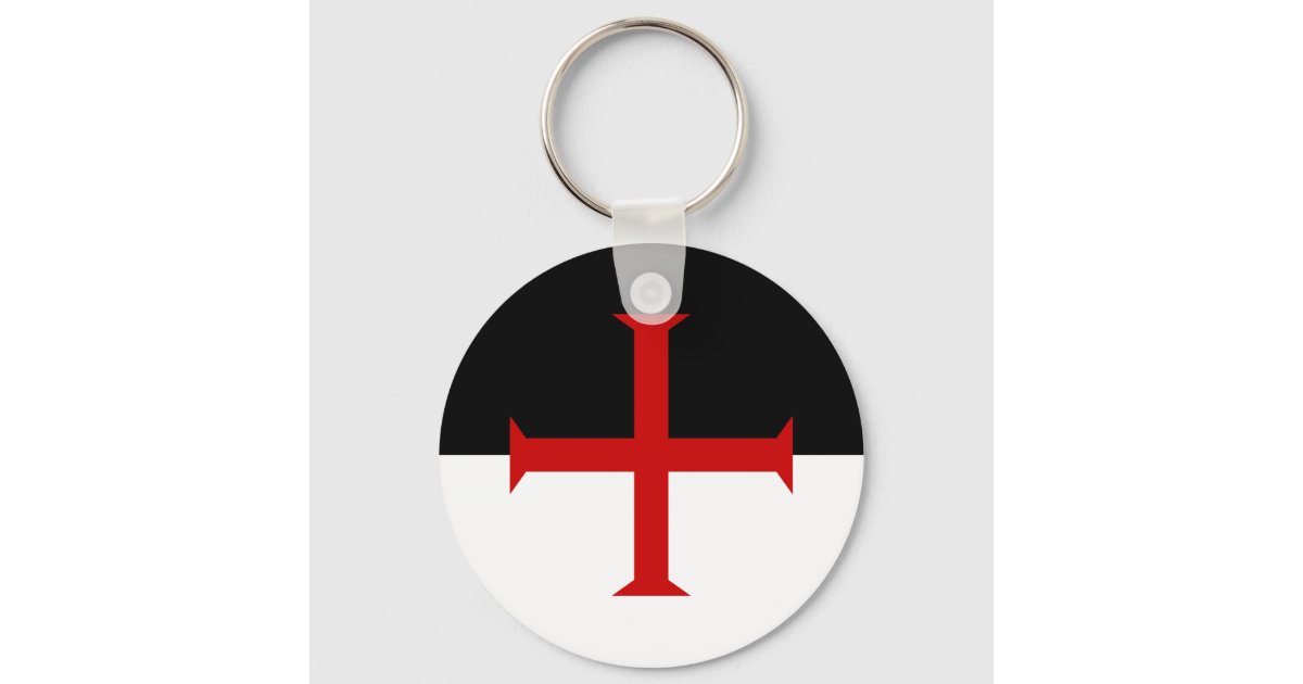 Flag of the Knights Templar Keychain | Zazzle