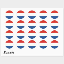Flag of the Netherlands Classic Round Sticker | Zazzle
