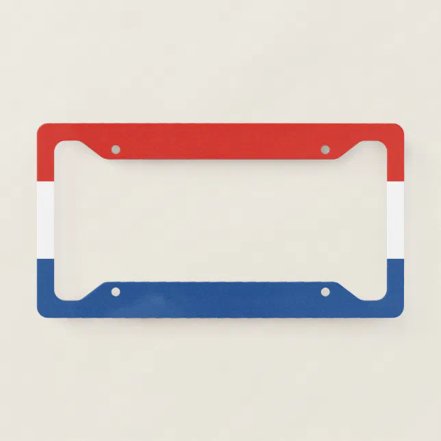 Flag of the Netherlands License Plate Frame | Zazzle