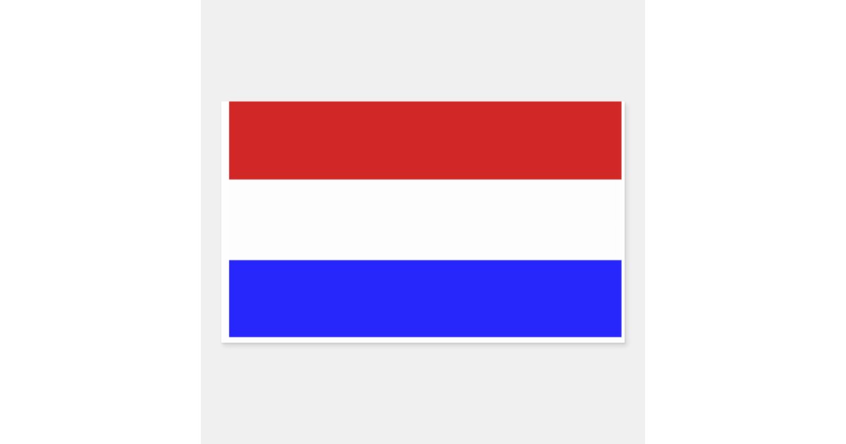 Flag of the Netherlands Rectangular Sticker | Zazzle