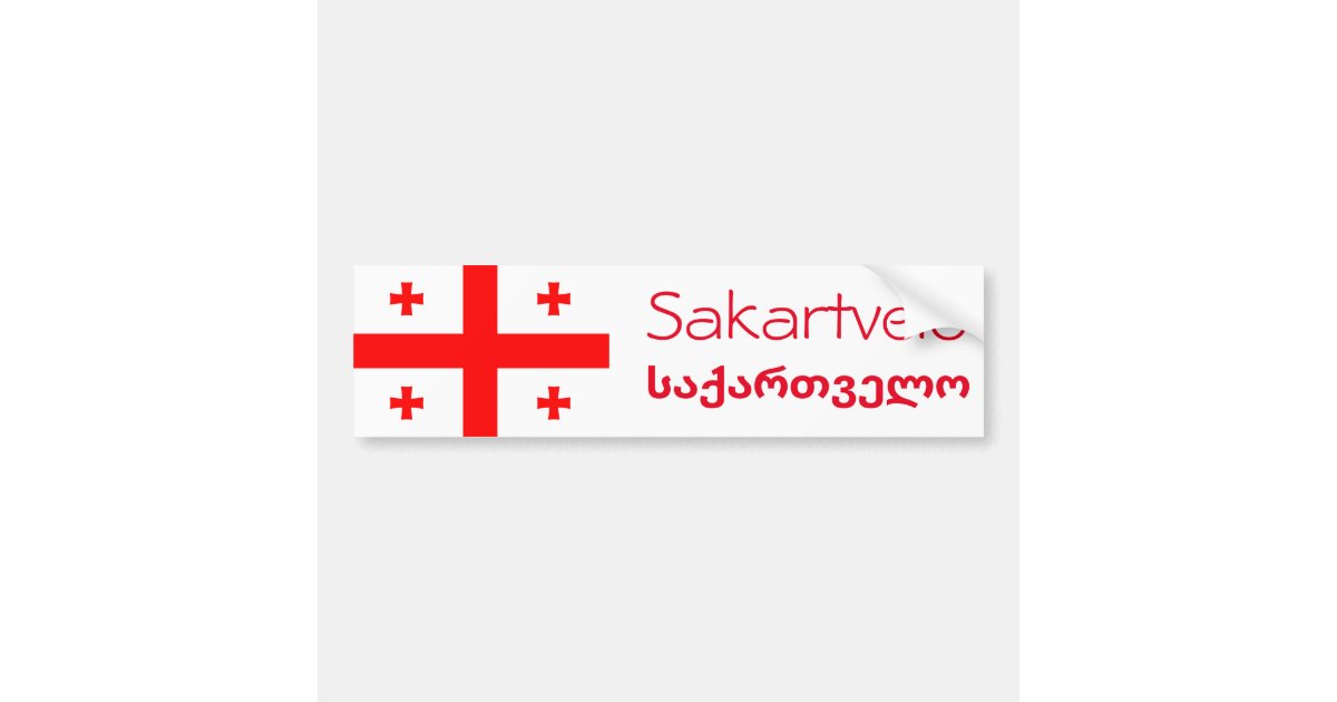 Flag of the Republic of Georgia Bumper Sticker | Zazzle