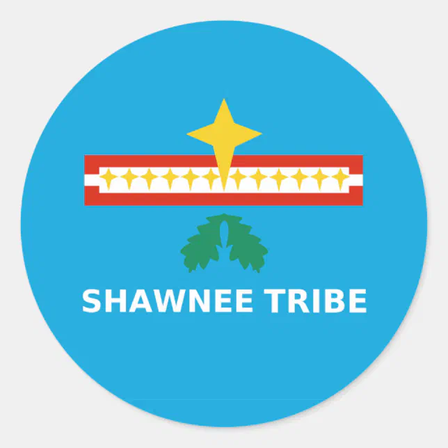 Flag of The Shawnee Tribe of Oklahoma Classic Round Sticker | Zazzle