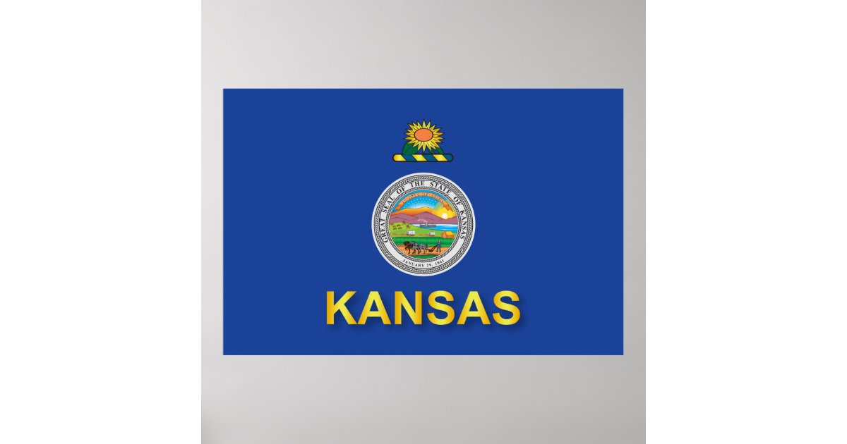 Flag of the State of Kansas Poster | Zazzle